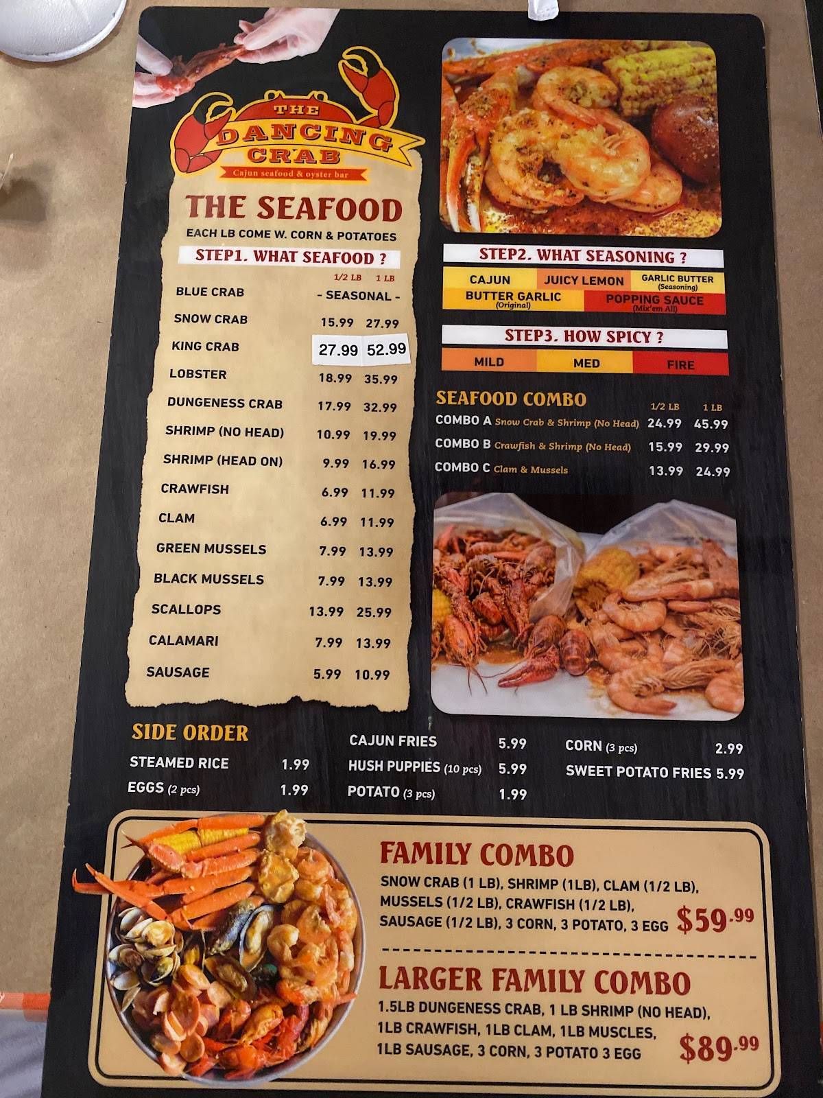 Menu at The Dancing Crab pub & bar, Altamonte Springs