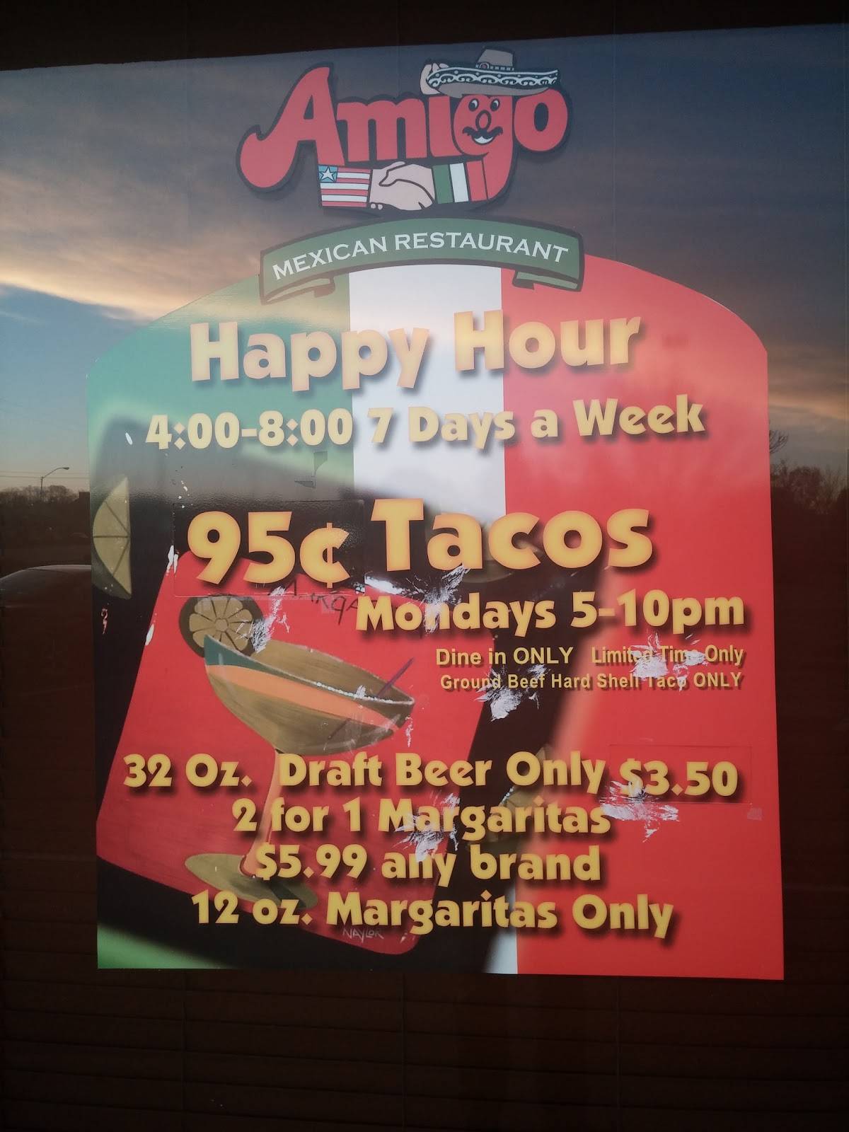 Menu at Amigo Mexican Restaurant, Johnson City, W Market St