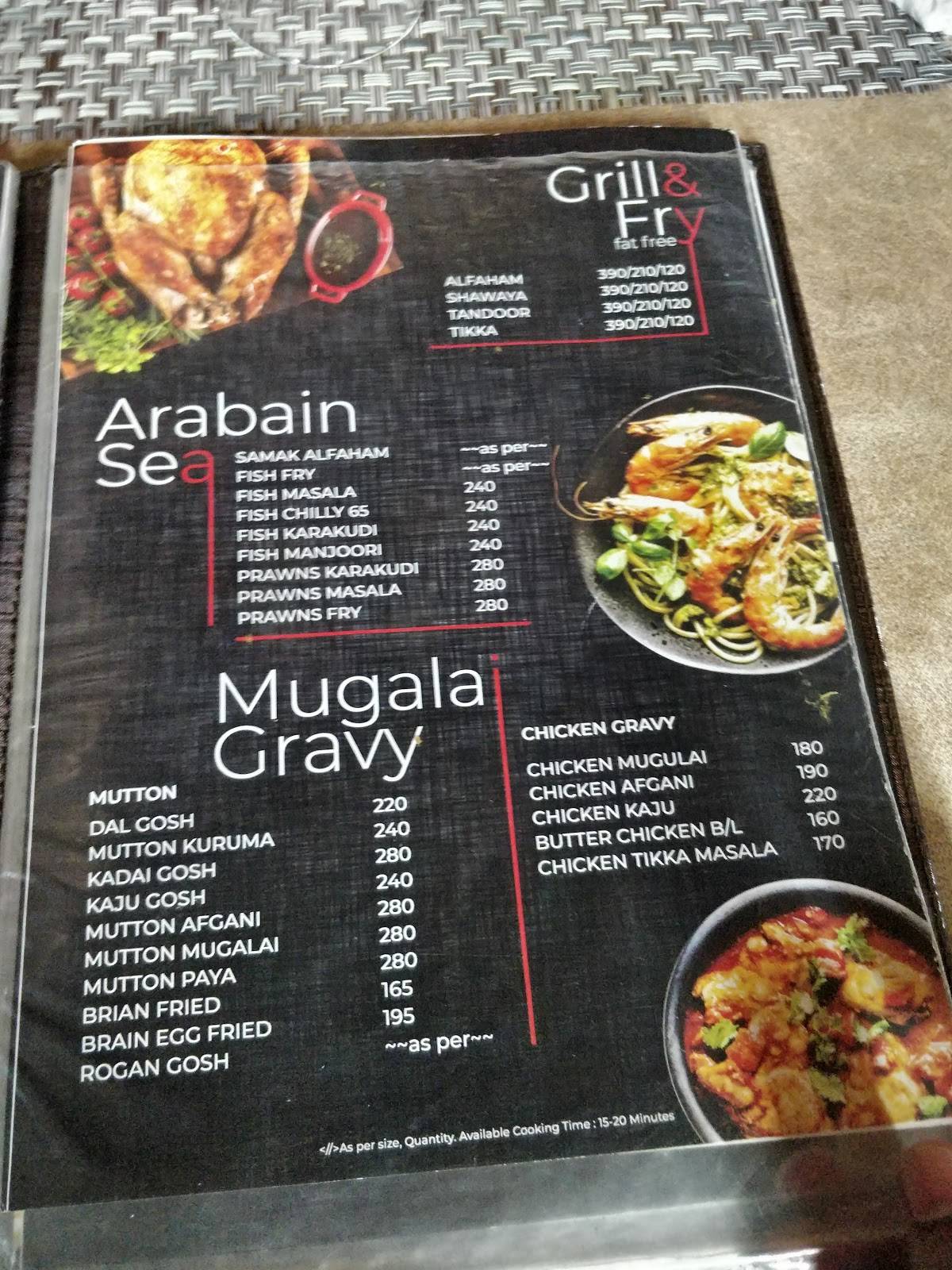 Menu at Arabian Grill And Fry Ottapalam, Ottapalam