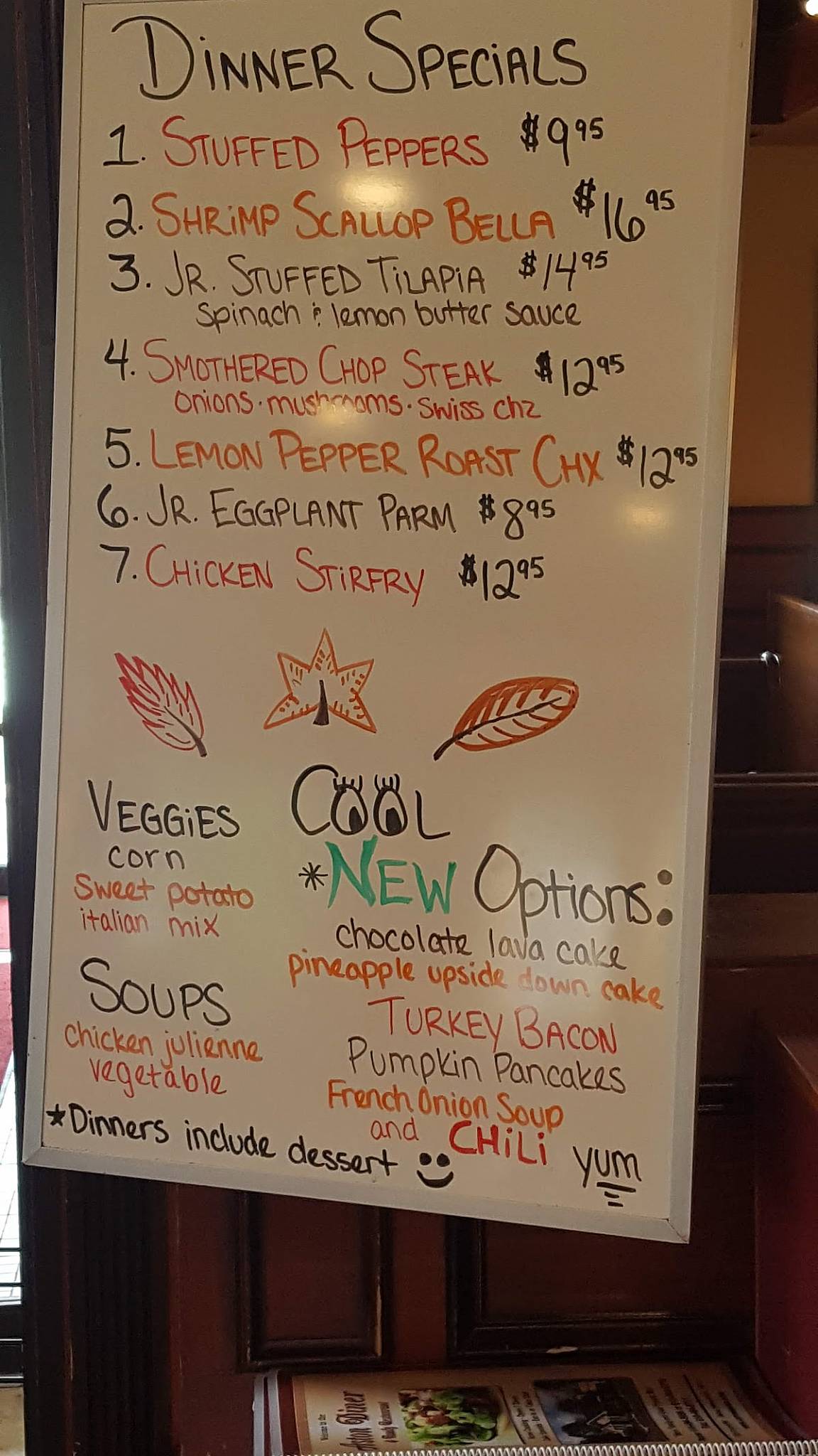 Menu at Aston Diner restaurant, Aston