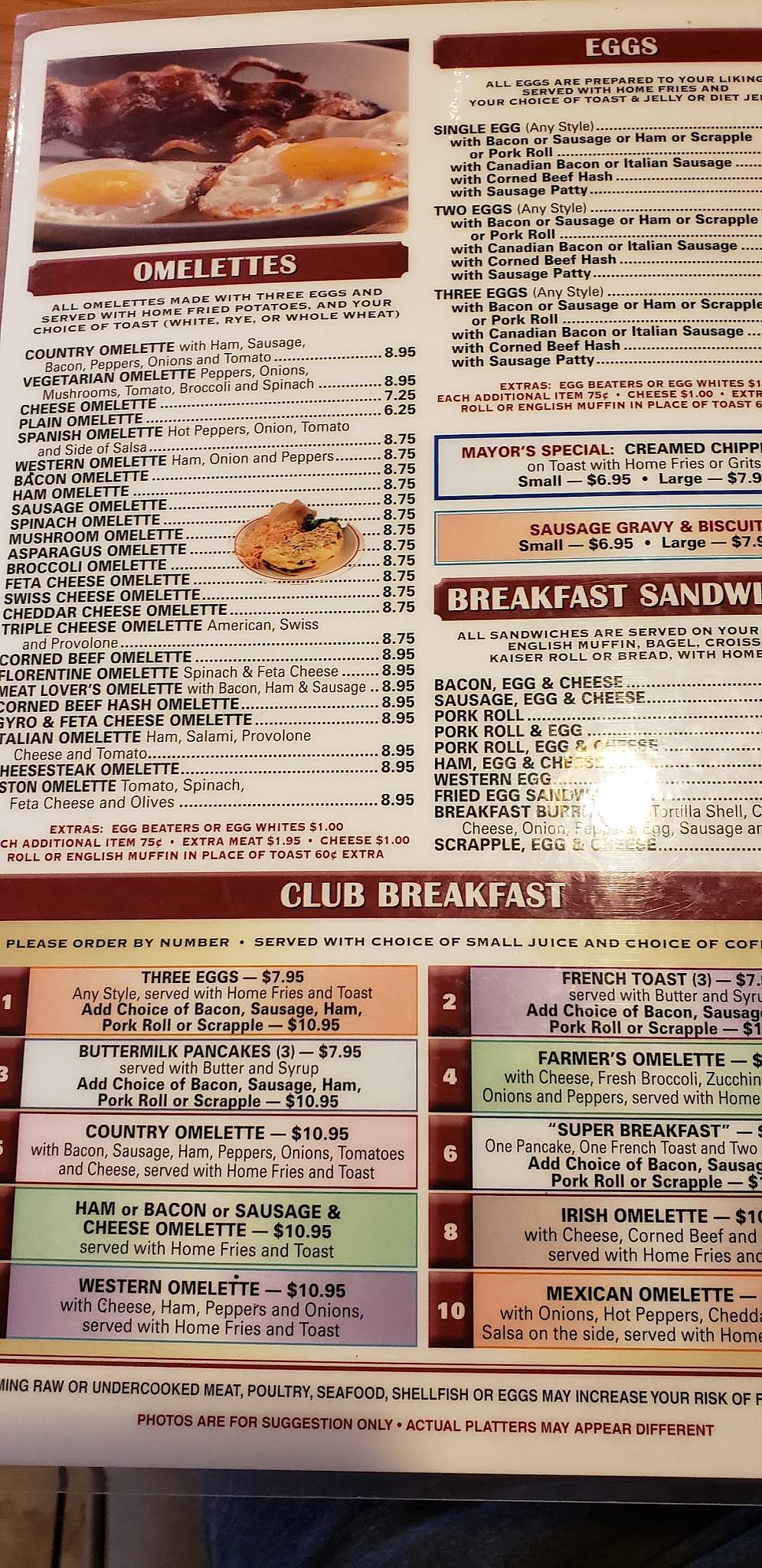 Menu at Aston Diner restaurant, Aston