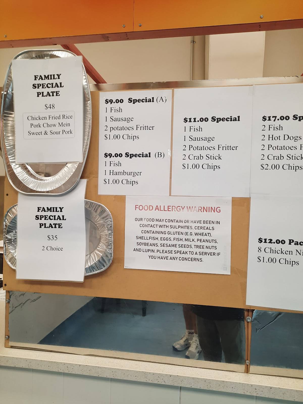 Menu at Royal Heights Takeaways restaurant, Auckland