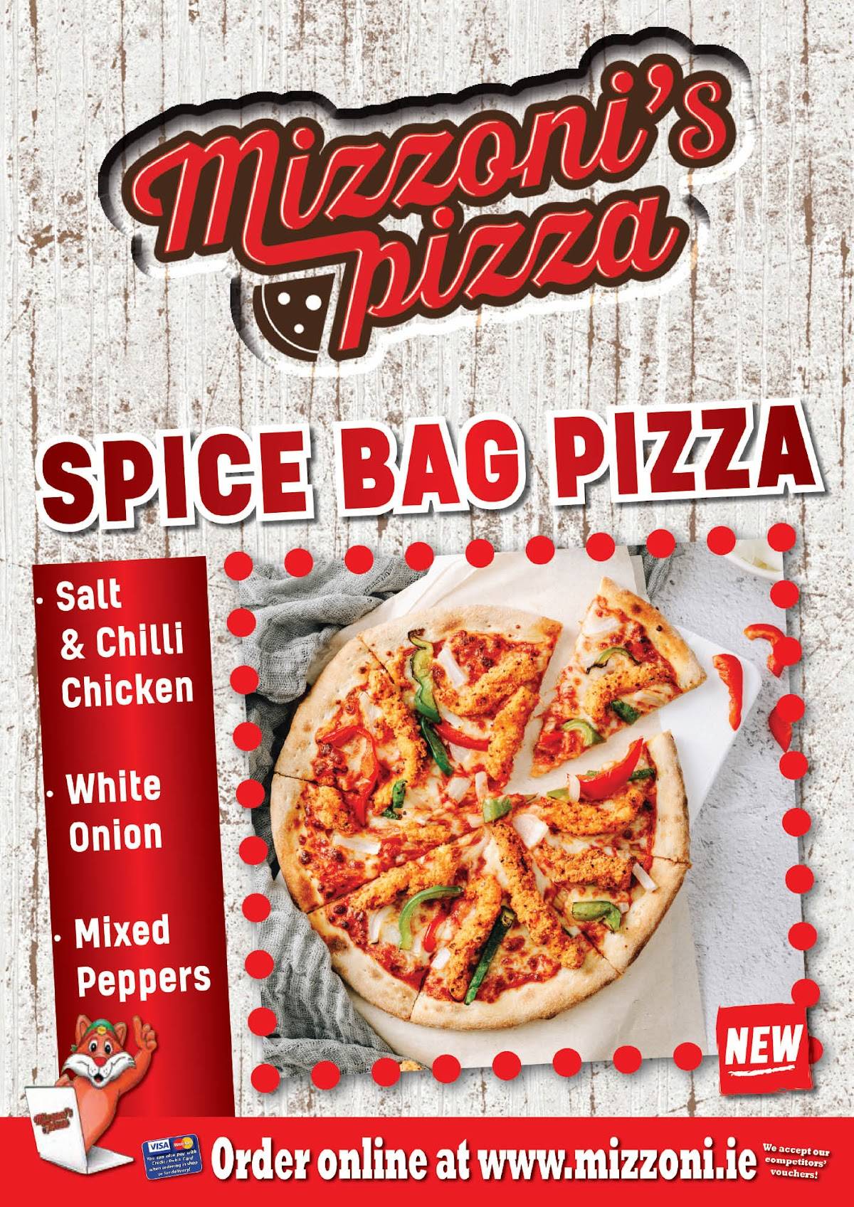 Menu at Mizzoni's Pizza & Rama Take Away pizzeria, Ballyjamesduff