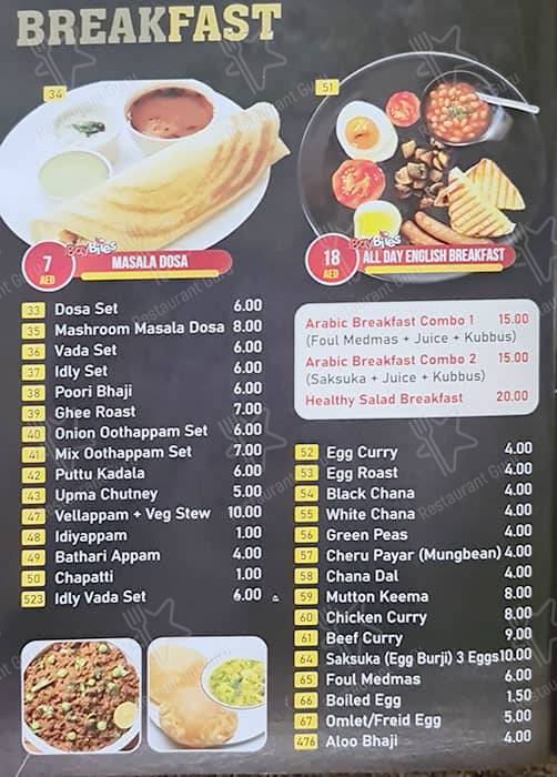 Menu at Bay Bites Restaurant & Party Hall, Dubai