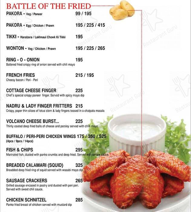 Menu at Bumblebee Brew Works German Brewery, Bengaluru