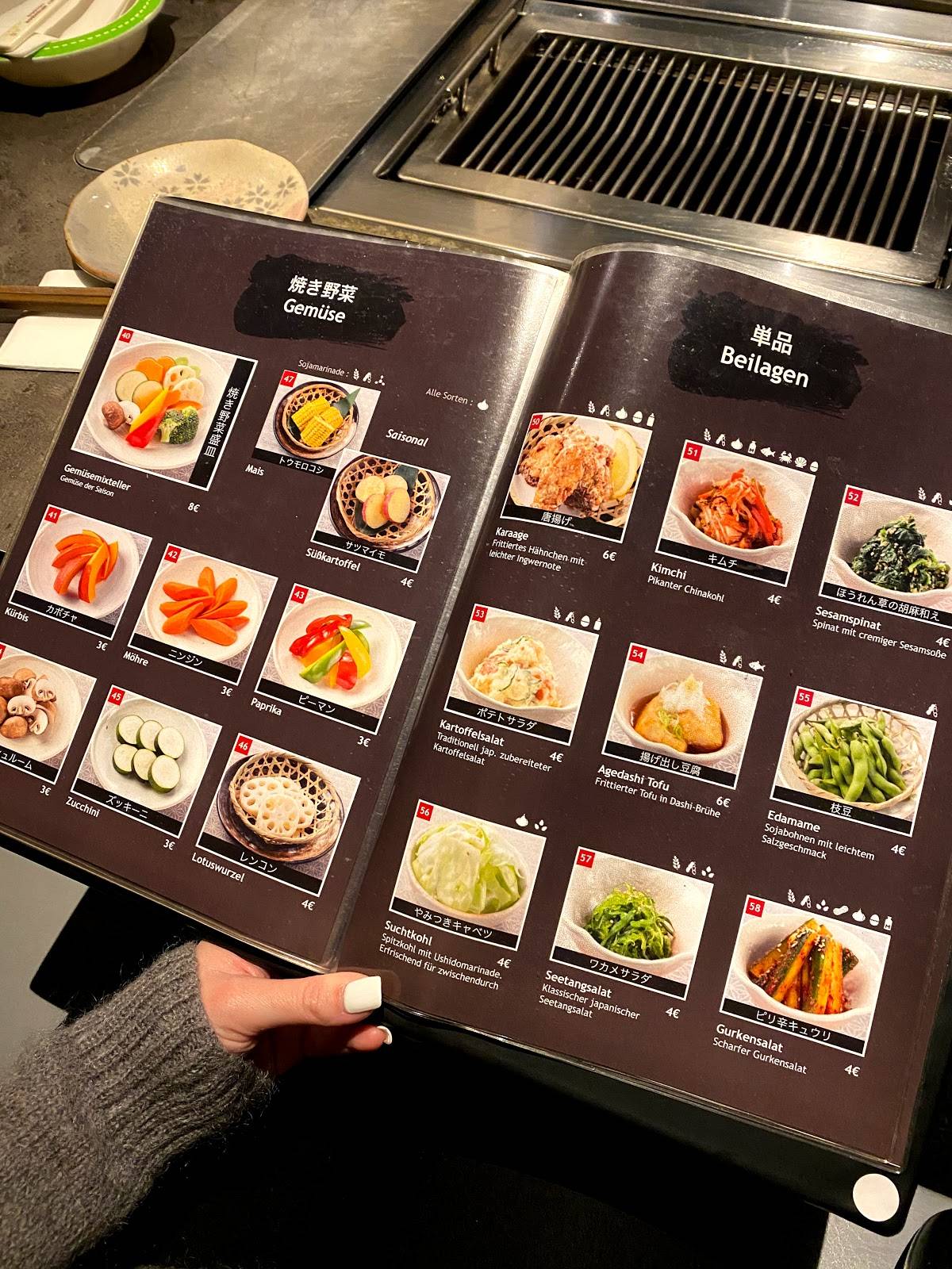 Speisekarte von Ushido - Japanese bbq, Berlin