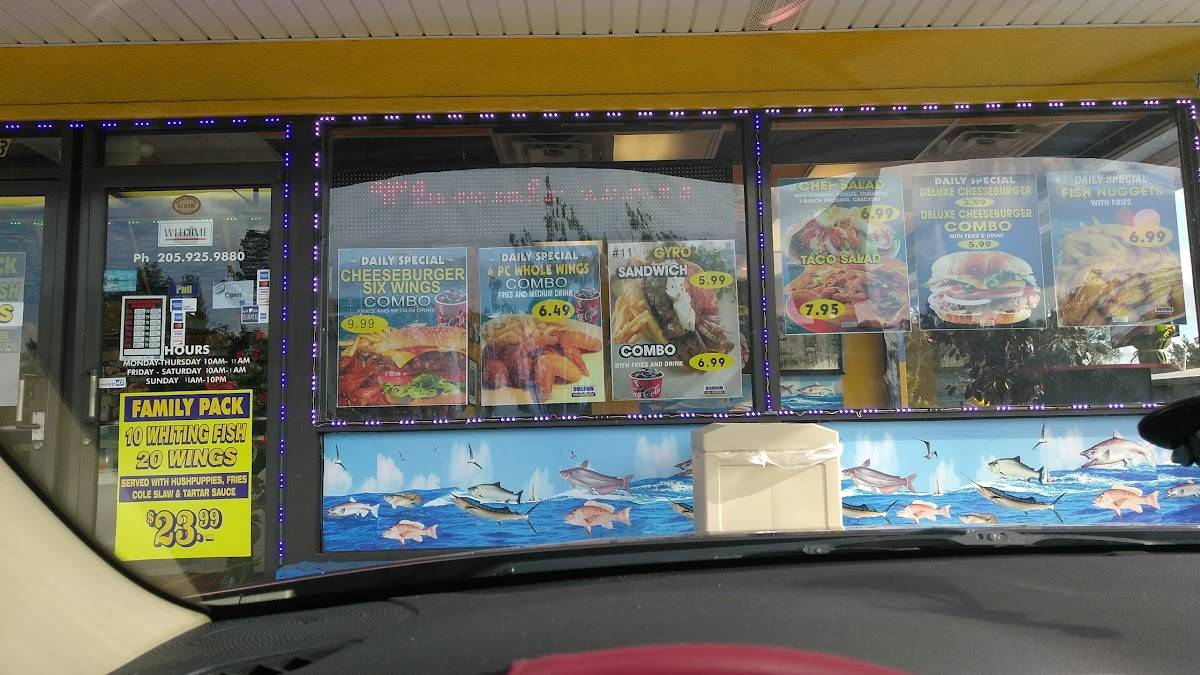 Menu at Boston Fish Supreme restaurant, Birmingham, Bessemer Rd
