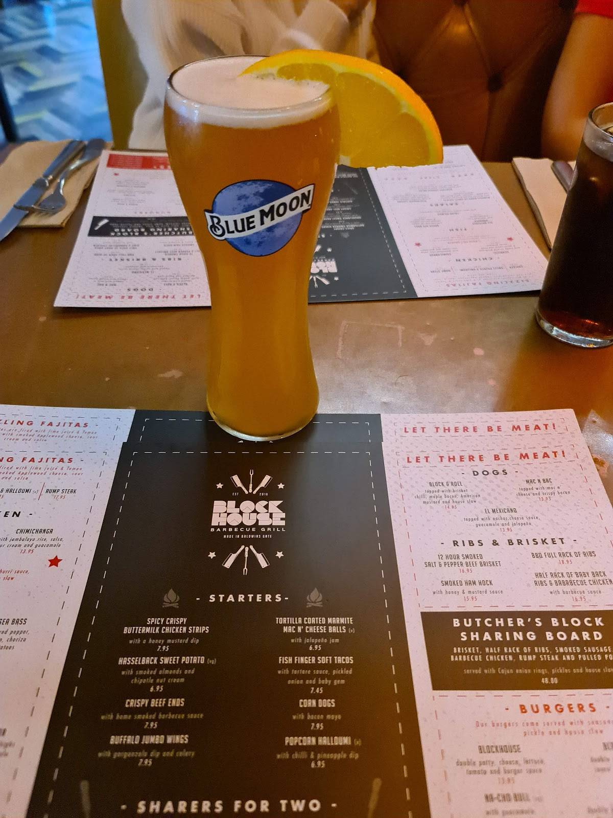Menu at Blockhouse at The Sheet Anchor pub & bar, Whitmore, Newcastle Road
