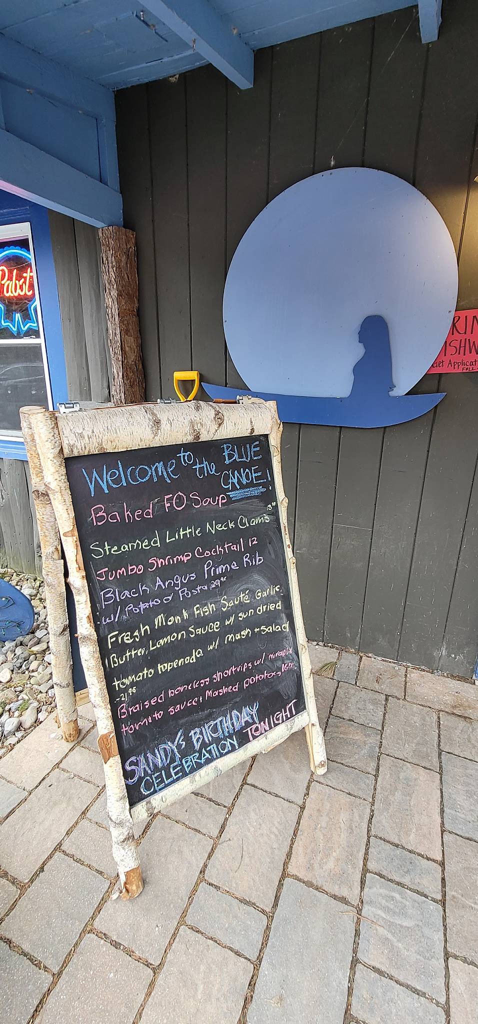 Menu at Blue Canoe Grill restaurant, Erieville, N Lake Rd