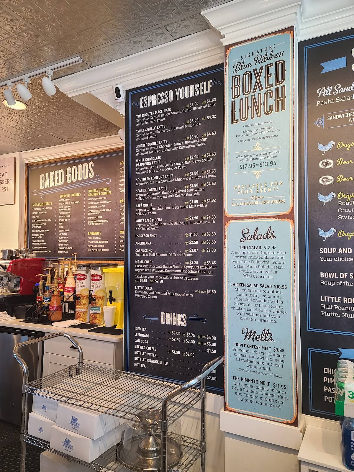 Menu at Blue Rooster Bake Shop & Eatery cafe, Lawrenceville