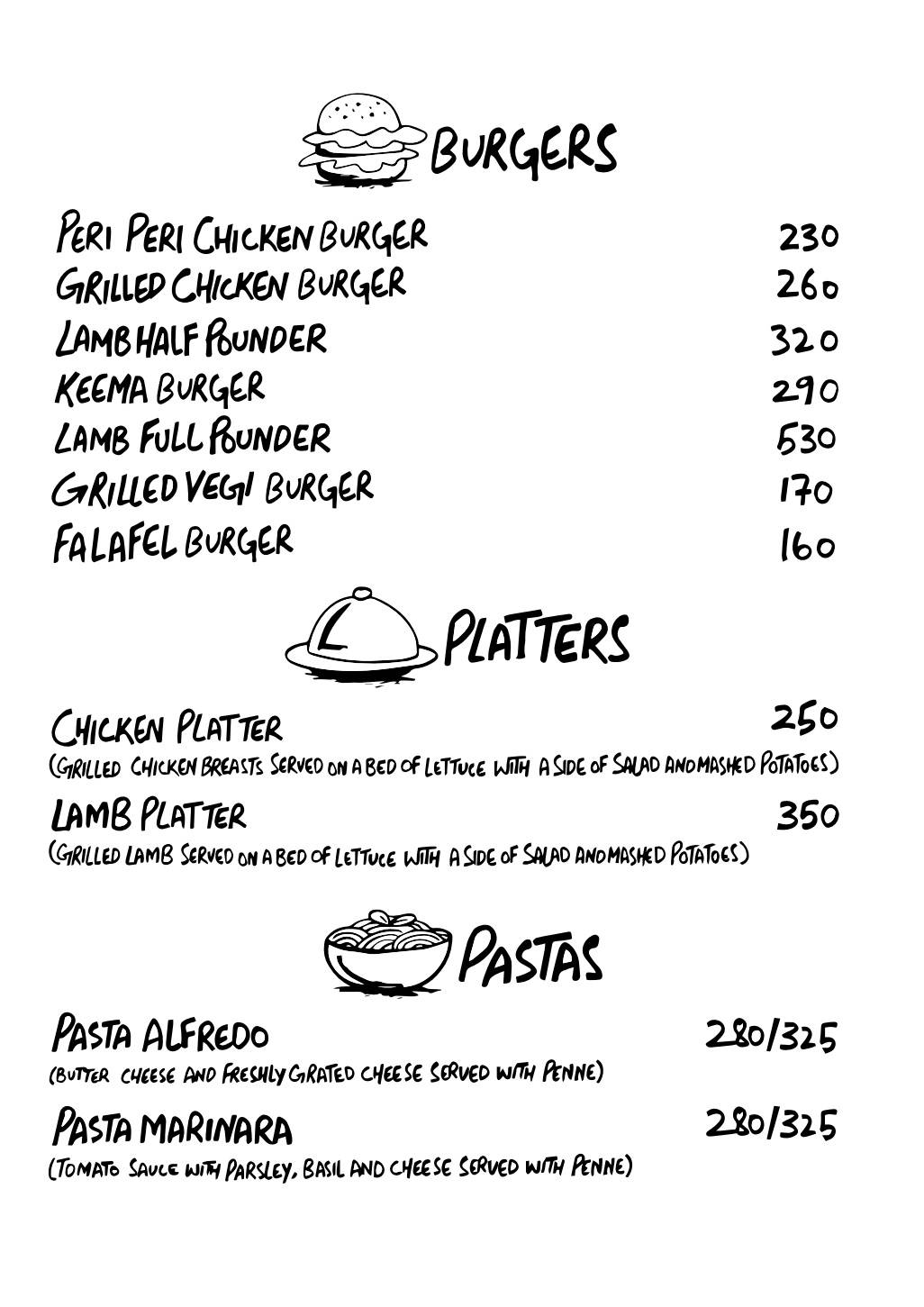 Menu at Books & Bricks Cafe, Srinagar