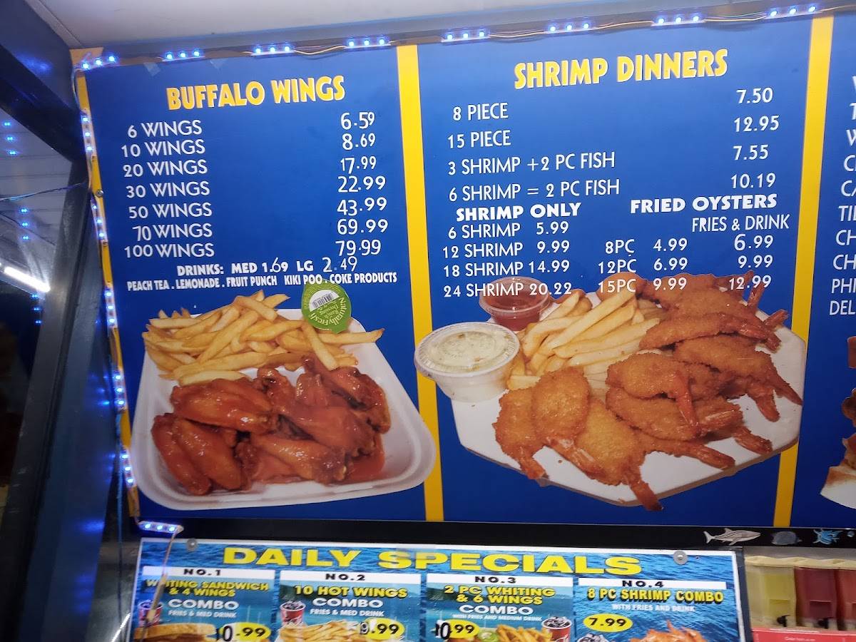 Menu at Boston Fish Supreme restaurant, Birmingham, Bessemer Rd