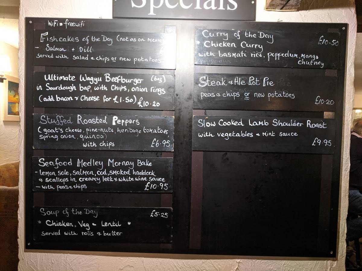 Menu at The New Inn pub & bar, Broadclyst, Whimple Road