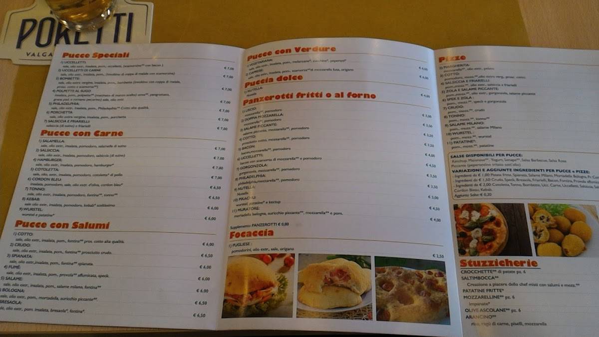 Menu da La Puccia di Poldo ristorante, Brugherio