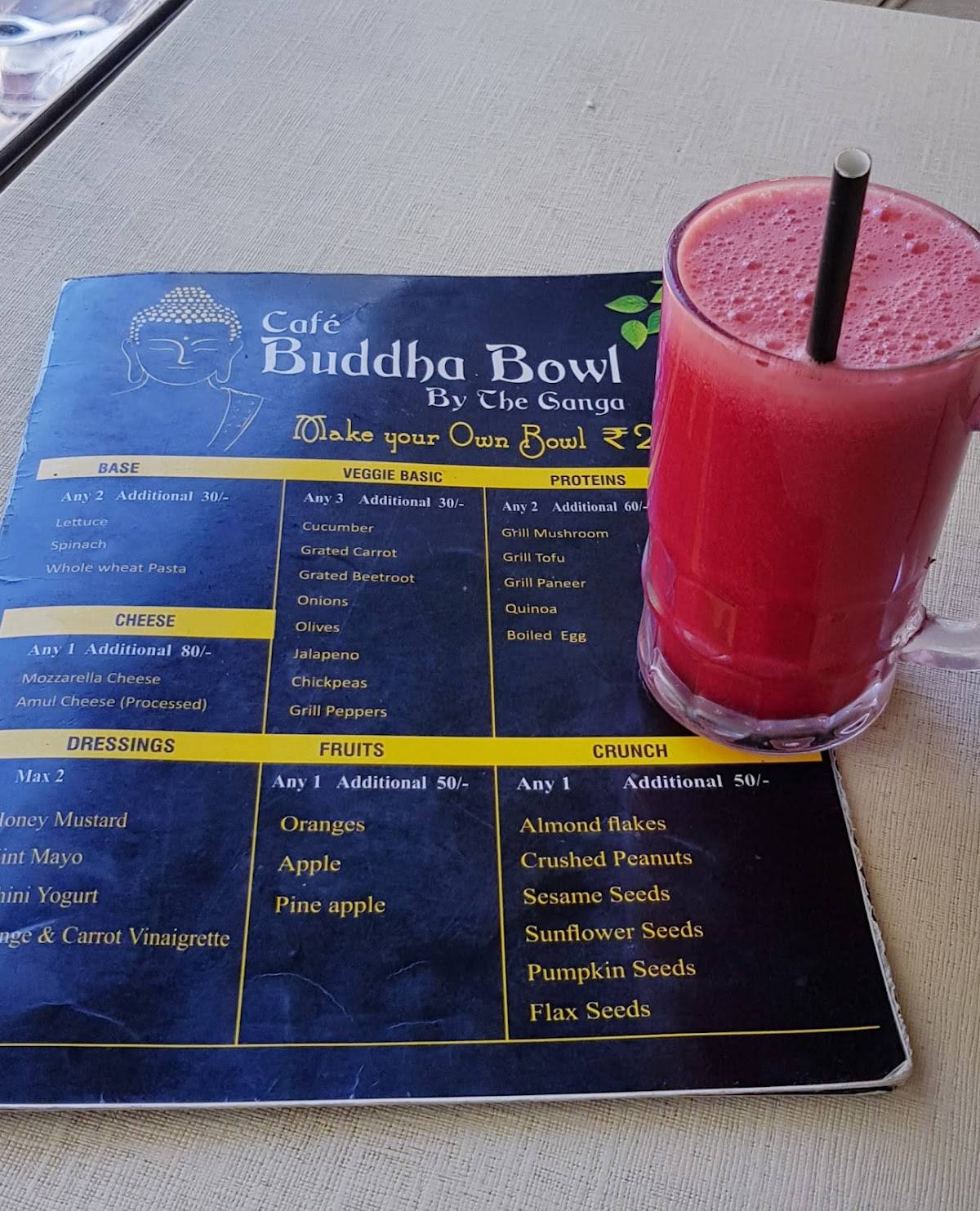 Menu at Cafe Buddha Bowl, Rishikesh