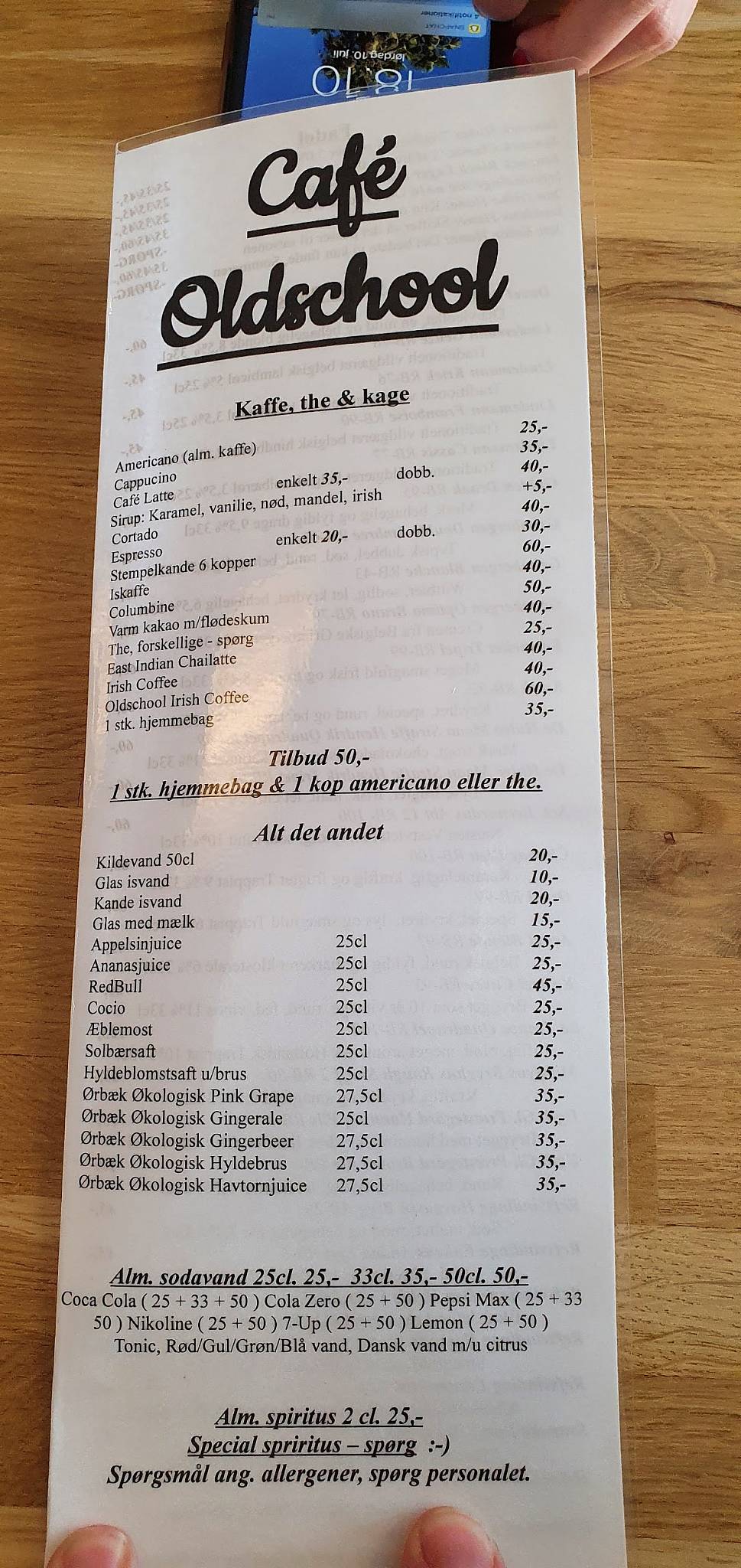 Speisekarte von Café Chic Oldschool cafe, Løkken