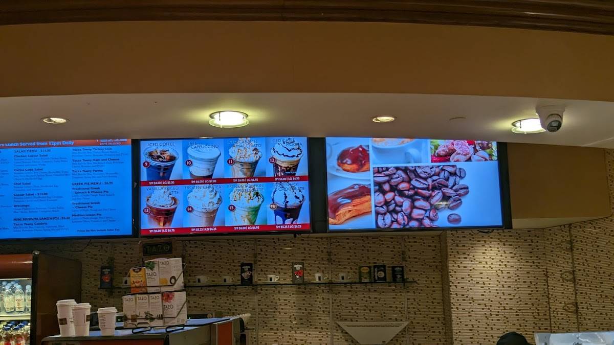 Menu at Café Tazza Delizioso cafe, Atlantic City, Harrah's Resort