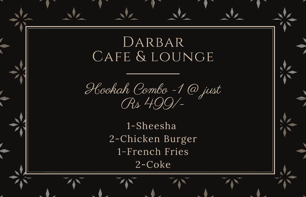 Menu at DARBAR CAFE, Bengaluru