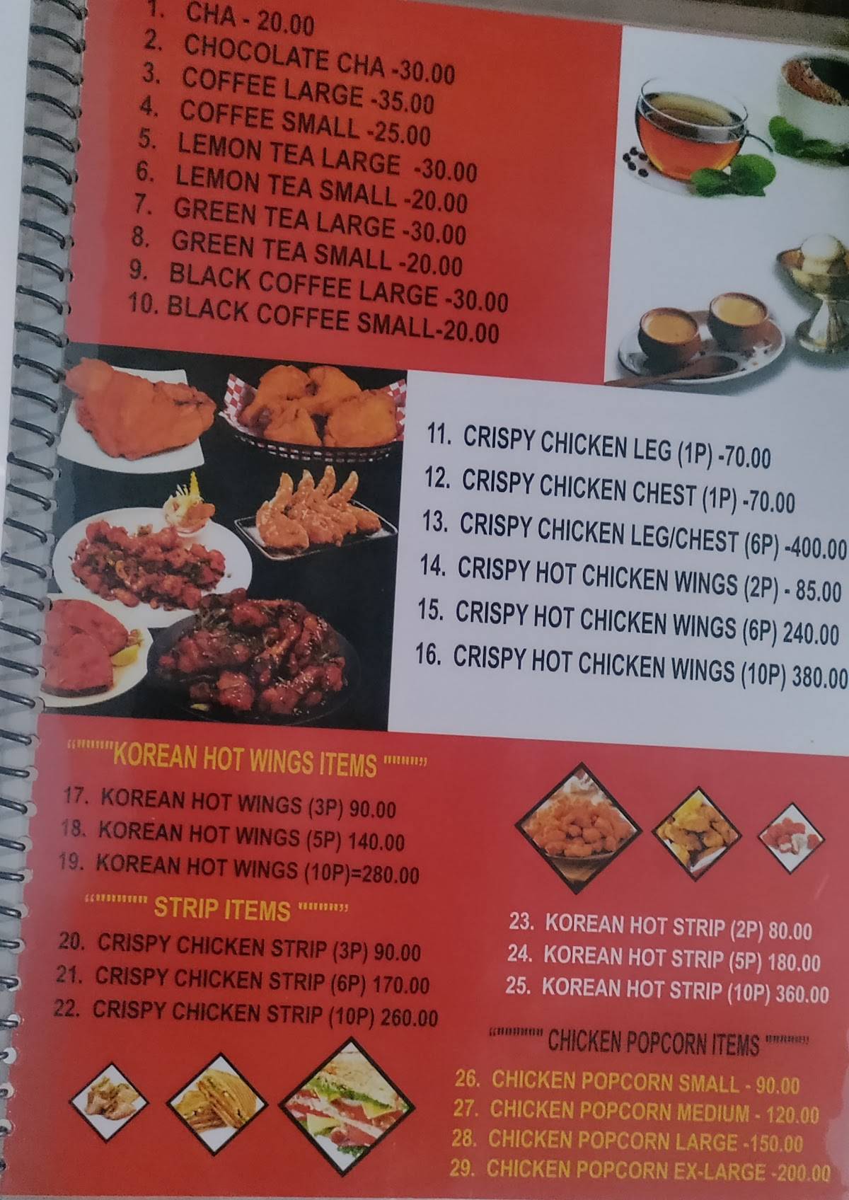 Menu at Ground Up Cafe, Kolkata