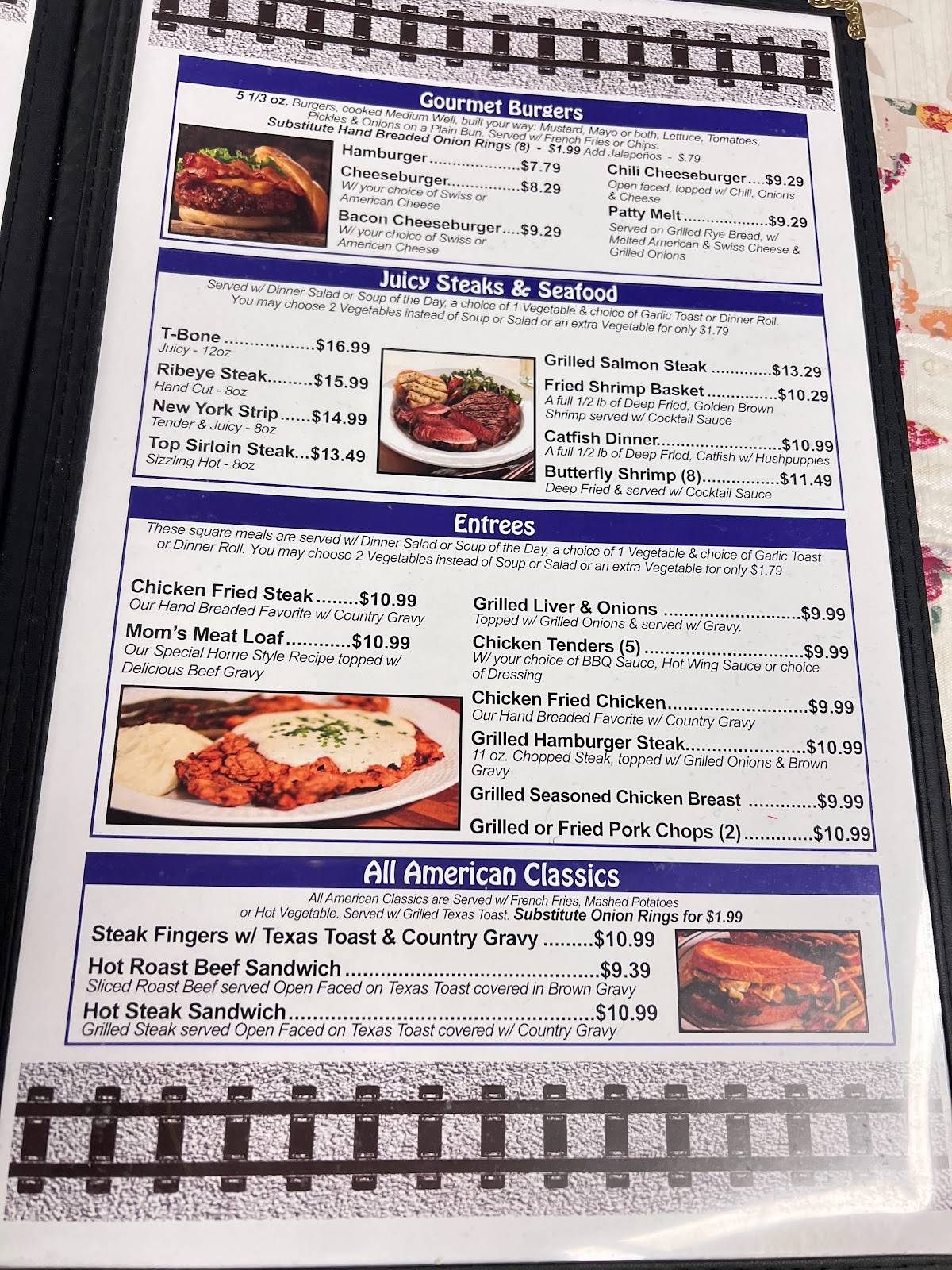 Menu at JR’s Cafe, Saginaw