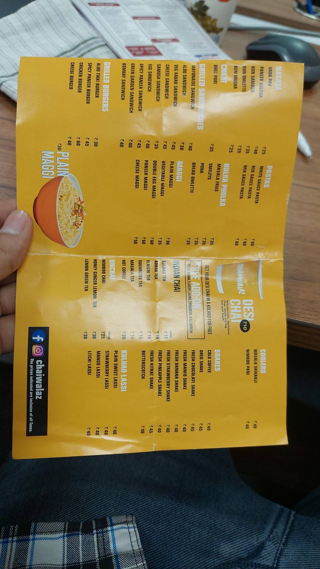 Menu at Kadak Chai, Noida, G15 Tower C I Thum
