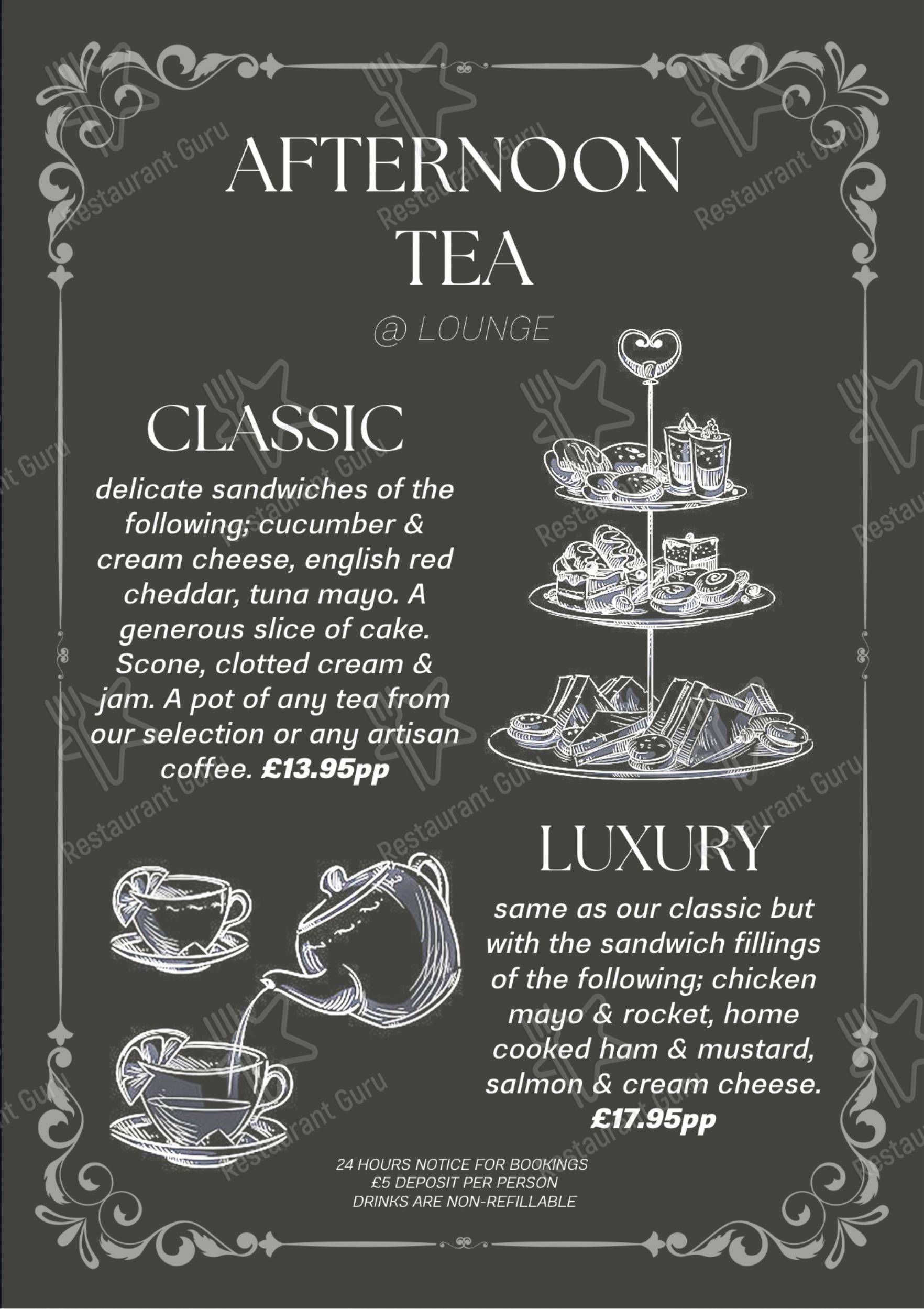 Menu at Lounge Coffee Bar & Cafe, Sheffield