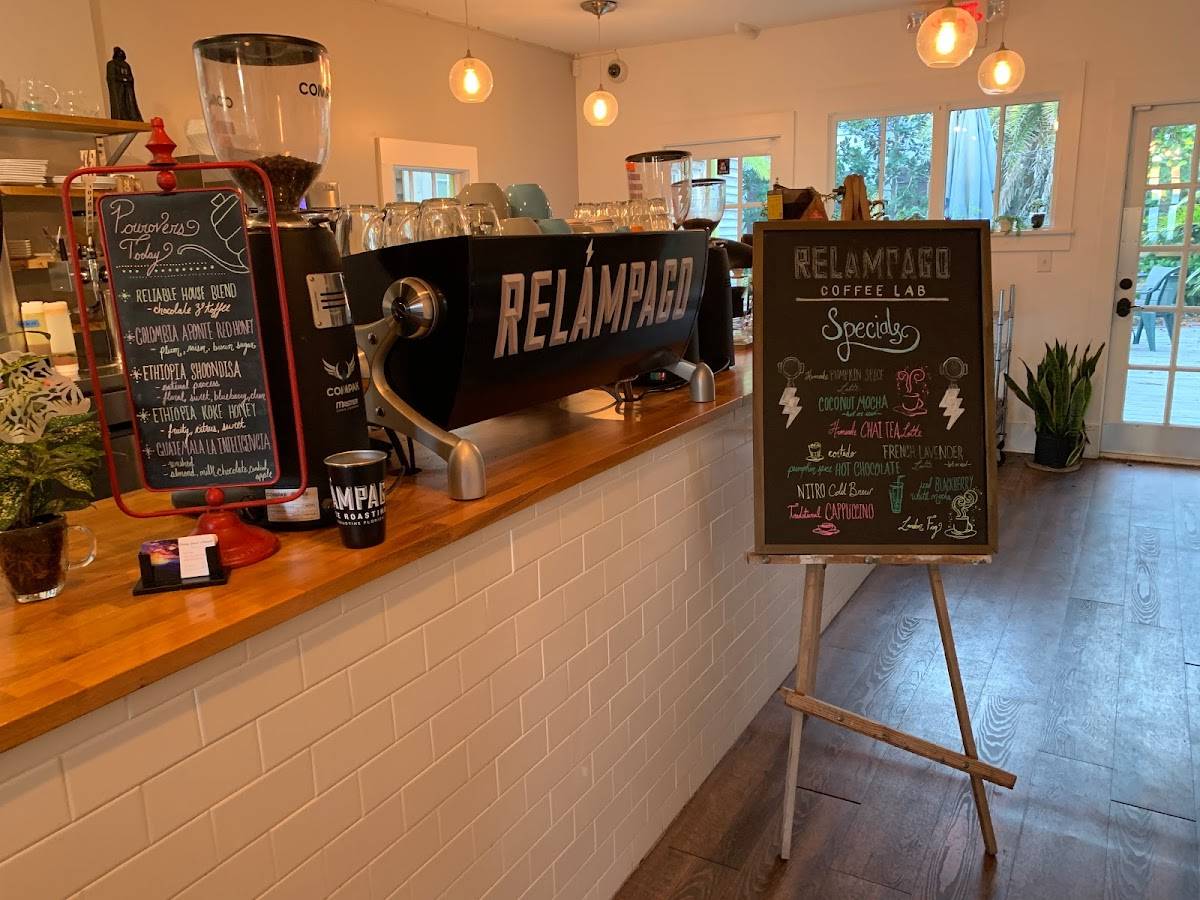 Menu at Relámpago Coffee Lab cafe, St. Augustine