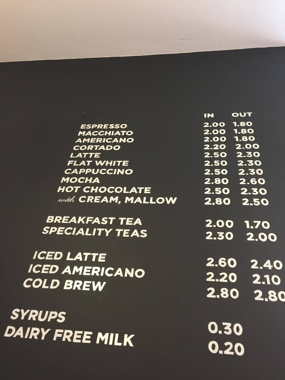 Menu at Cafe Strange Brew, Glasgow