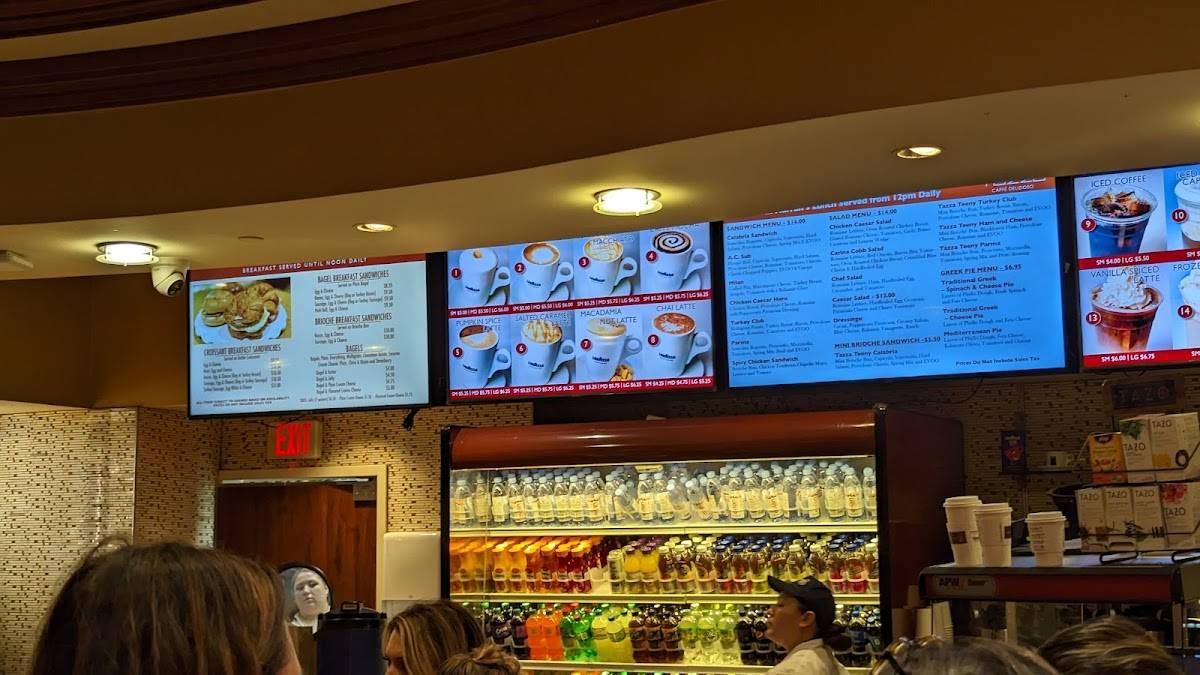 Menu at Café Tazza Delizioso cafe, Atlantic City, Harrah's Resort