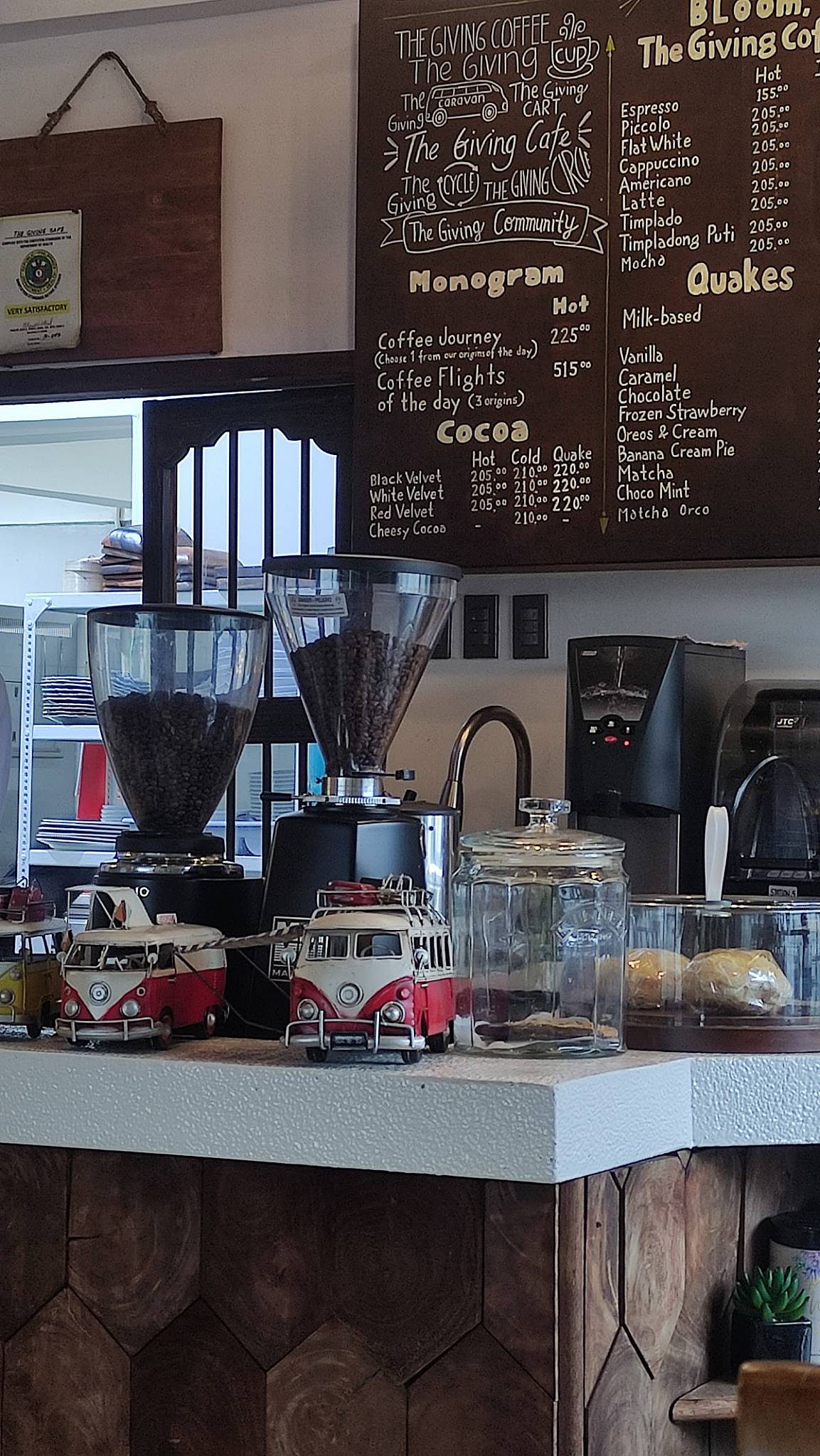 Menu at TheGiving Café (TGC) cafe, Mandaluyong