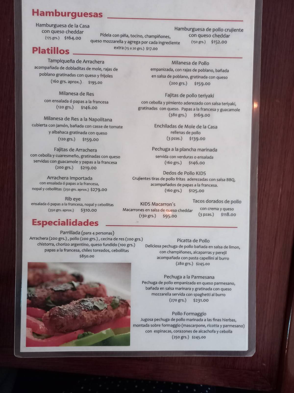 Carta de Gebel Café, Ciudad de México, C. dos 28