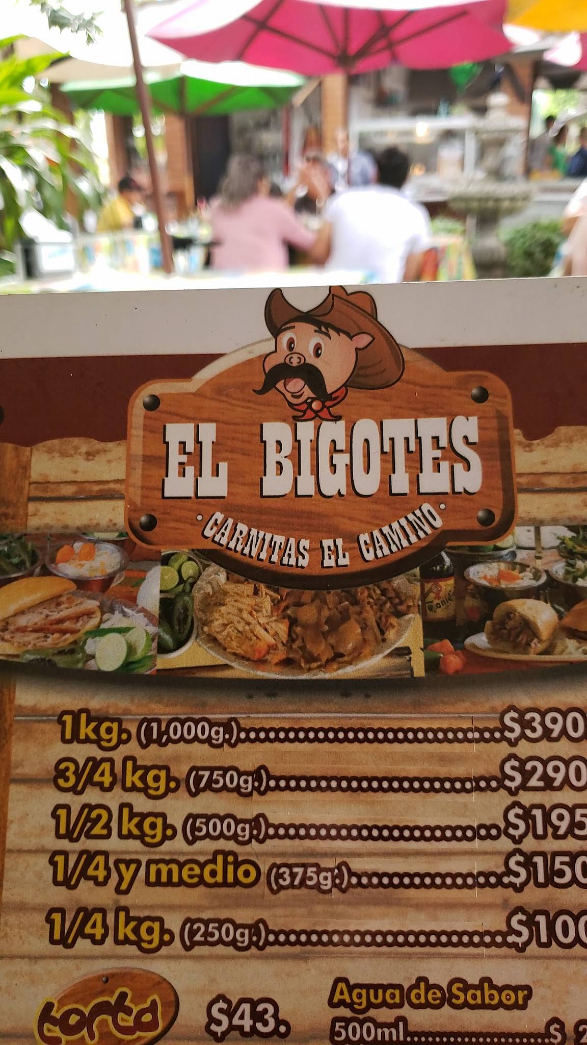 Carta del restaurante Carnitas El Camino - El Bigotes, Mazatlán, Av ...
