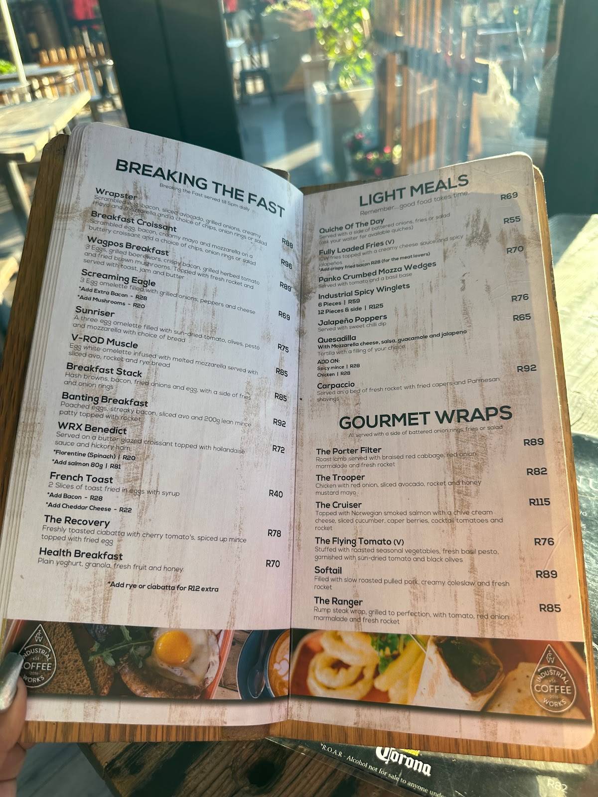 Menu at Industrial Works pub & bar, Centurion