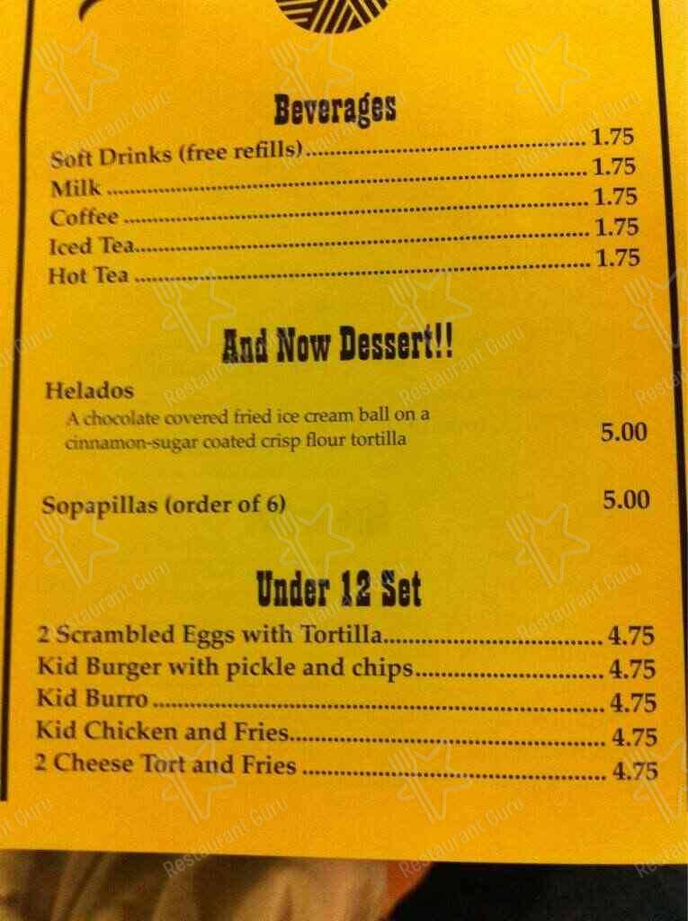 Menu at El' Bee's restaurant, Omaha, S 144th St