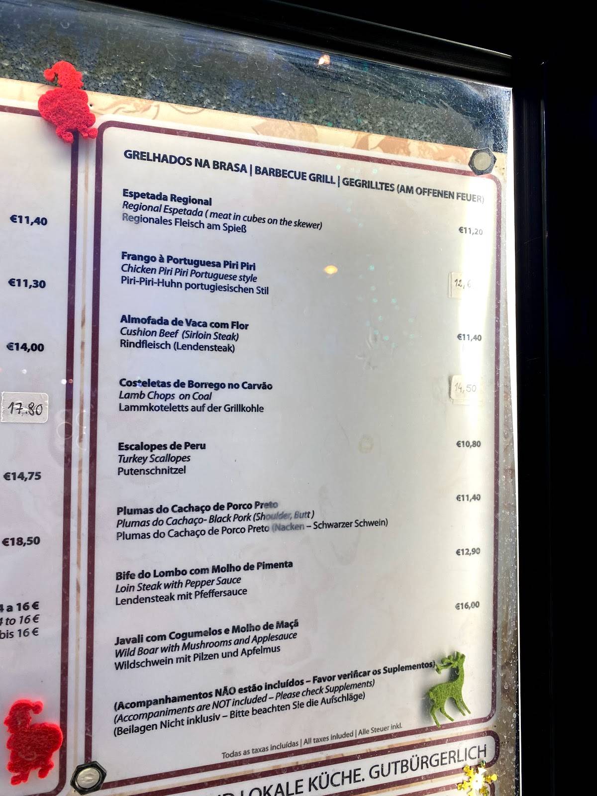Menu at Chalet Vicente Restaurante, Funchal