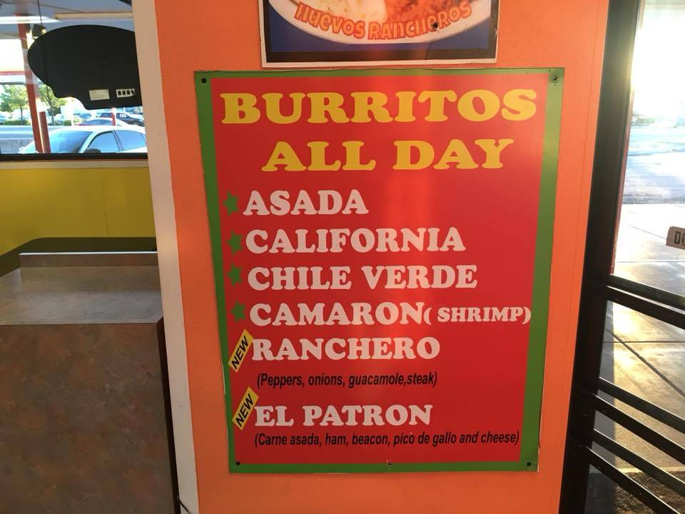Menu at Charritos Mexican Food restaurant, Tooele