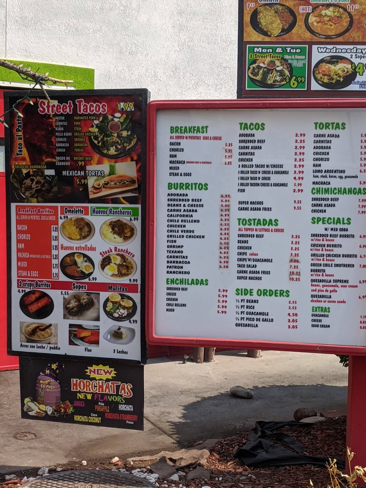 Menu at Charritos Mexican Food restaurant, Tooele