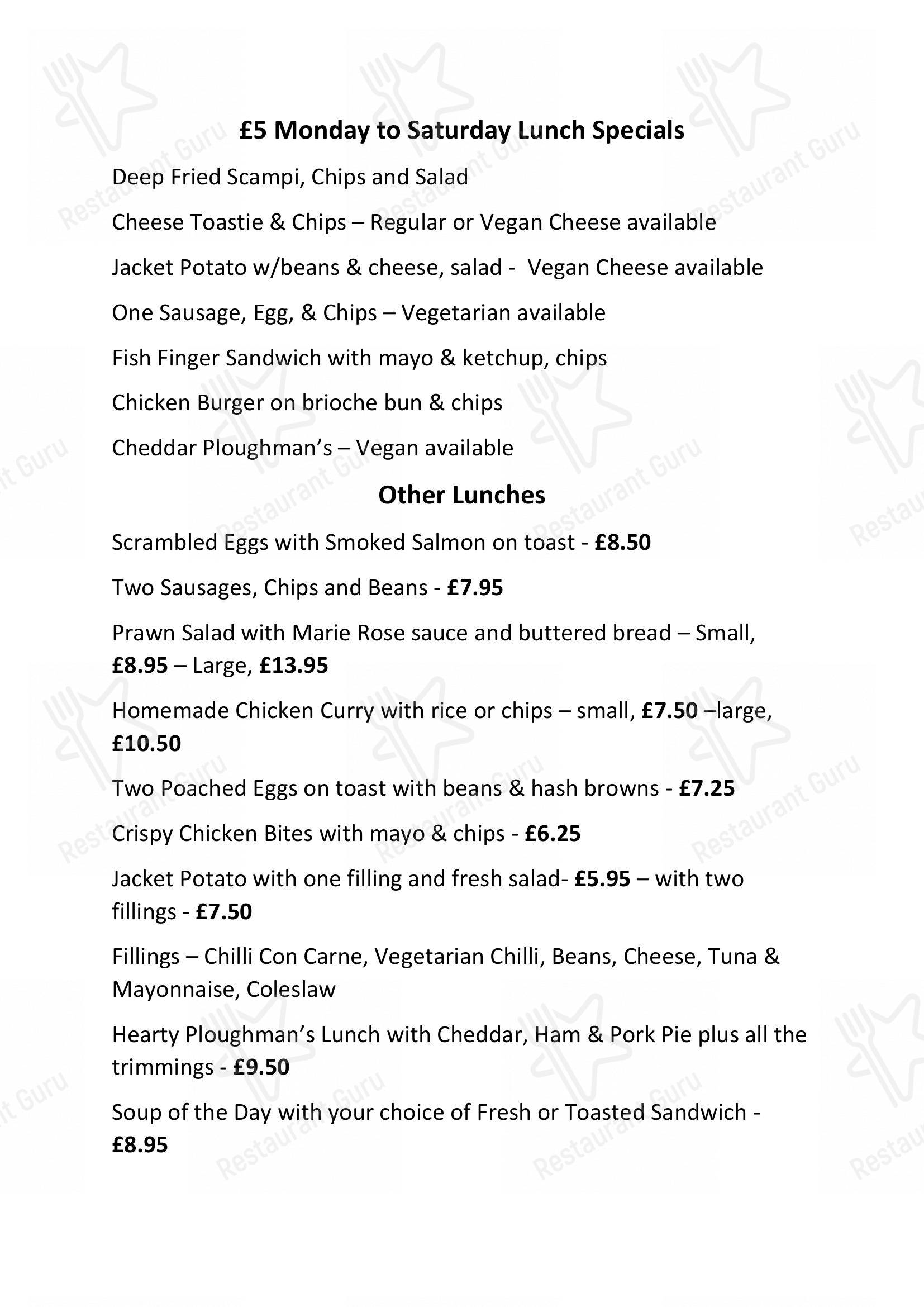 Menu at The Cross Keys Hotel pub & bar, Chatteris