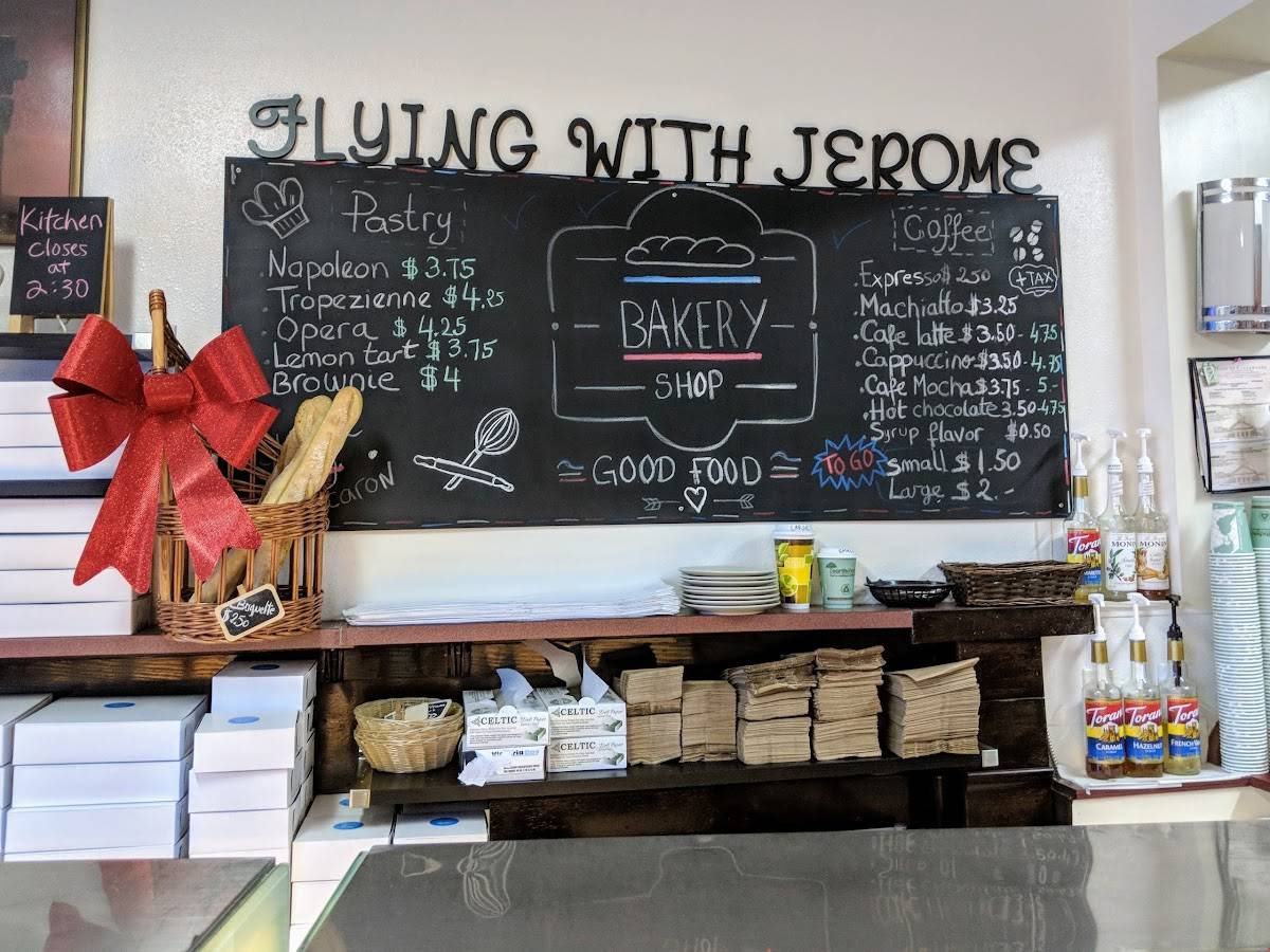 Menu at Chez David restaurant, Clearwater