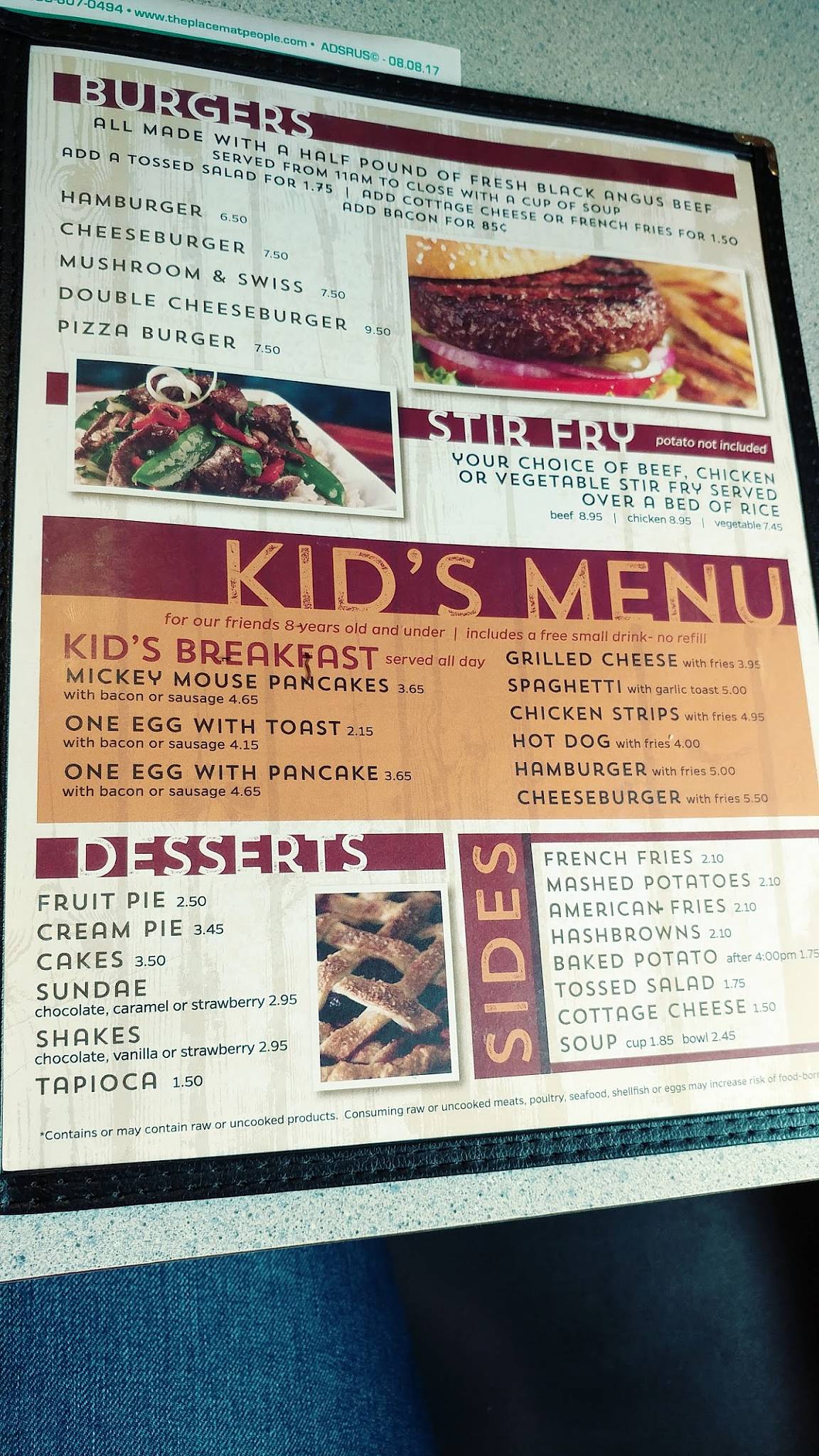 Menu at City Limits Family Restaurant, Maquoketa