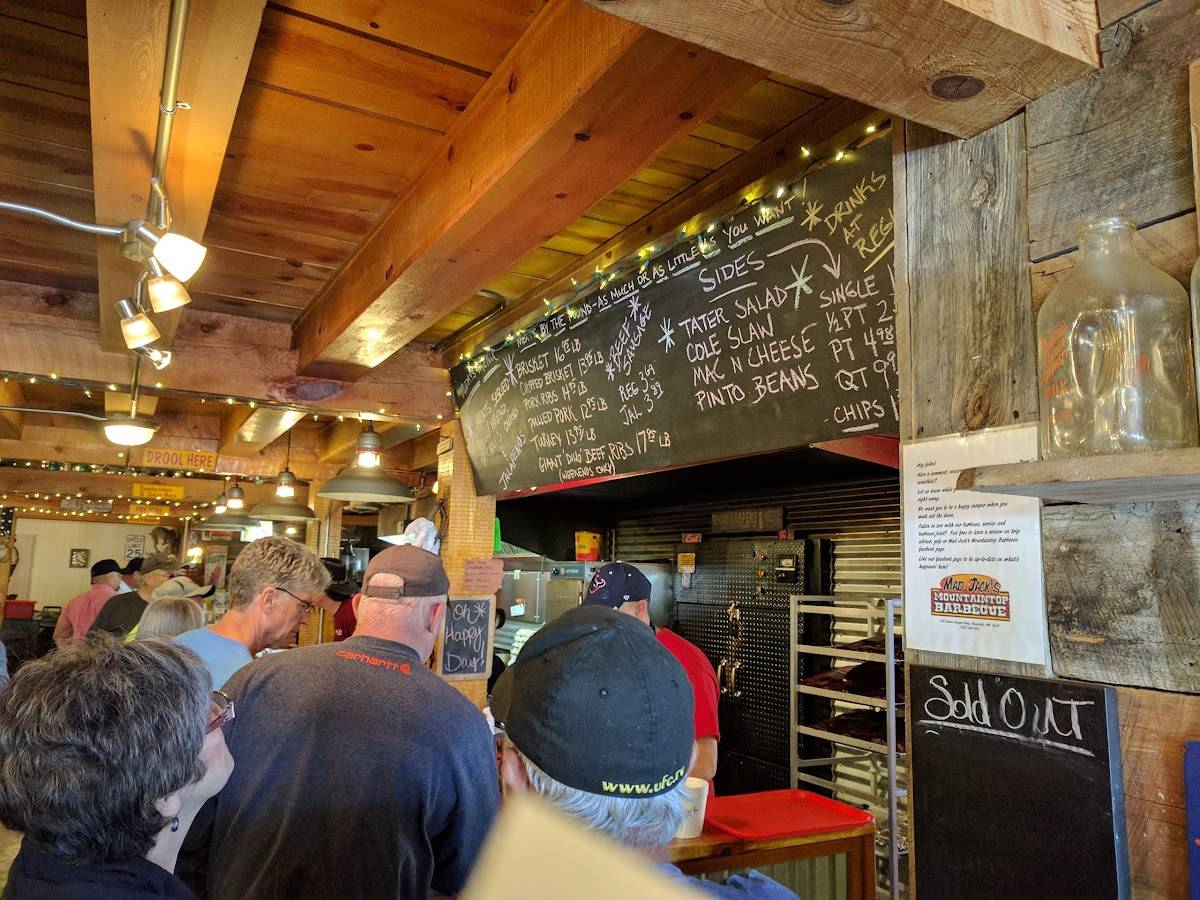 Menu at Mad Jack's Mountaintop Barbecue, Cloudcroft