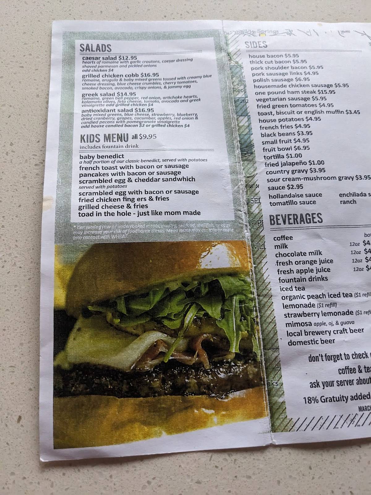Menu at Clutch and Coffee cafe, Torrance