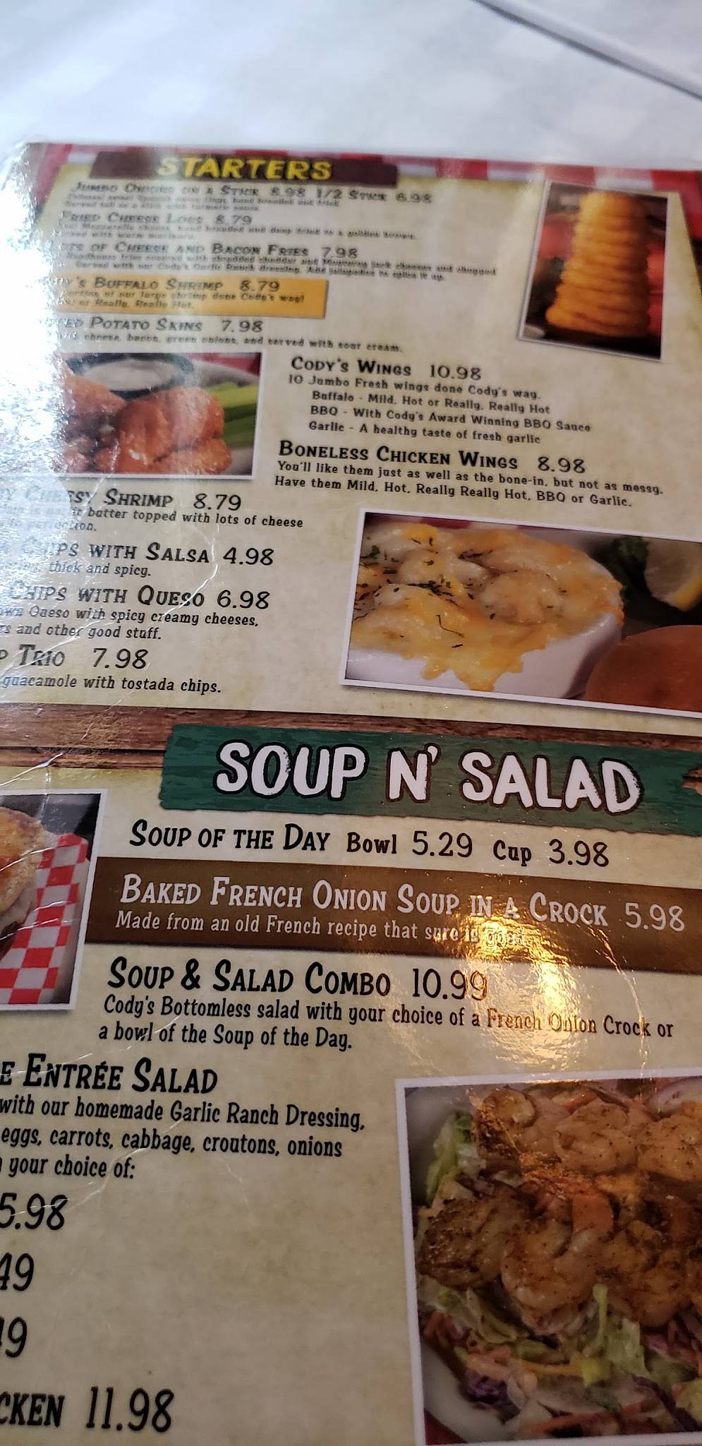 Menu at Cody's Original Roadhouse- Bay Pines steakhouse, Seminole, Park ...