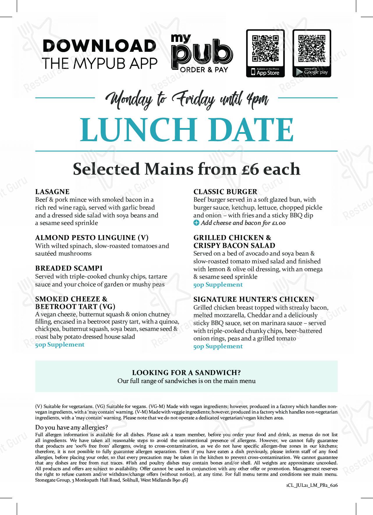 Menu at Command House pub & bar, Chatham