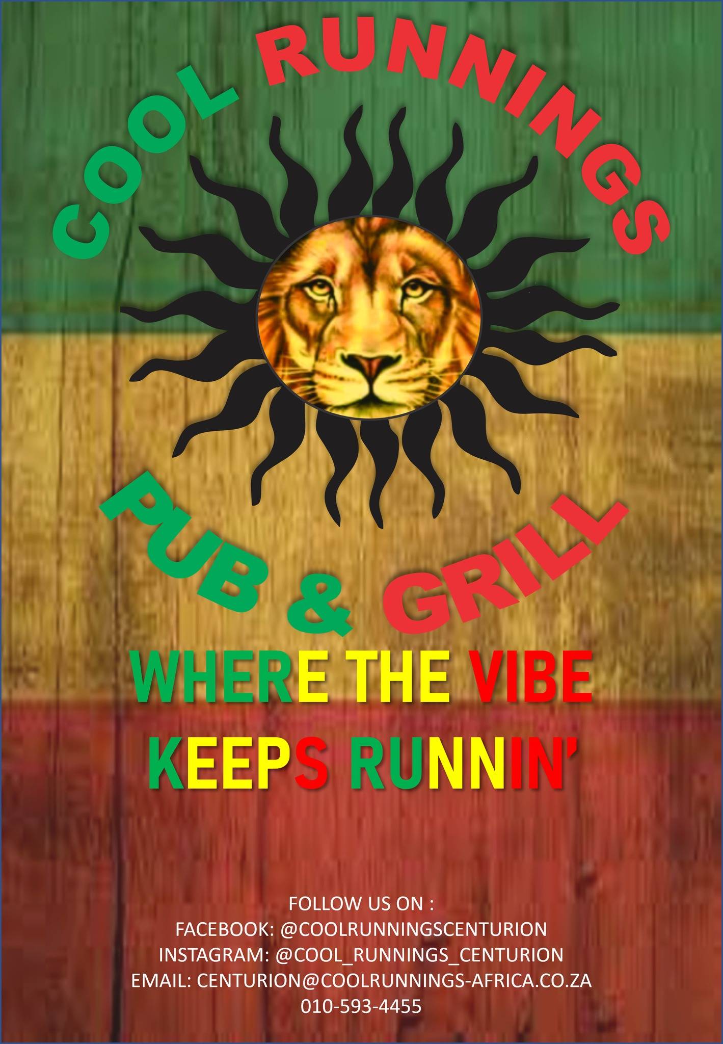 Menu at Cool Runnings Pub & Grill, Centurion