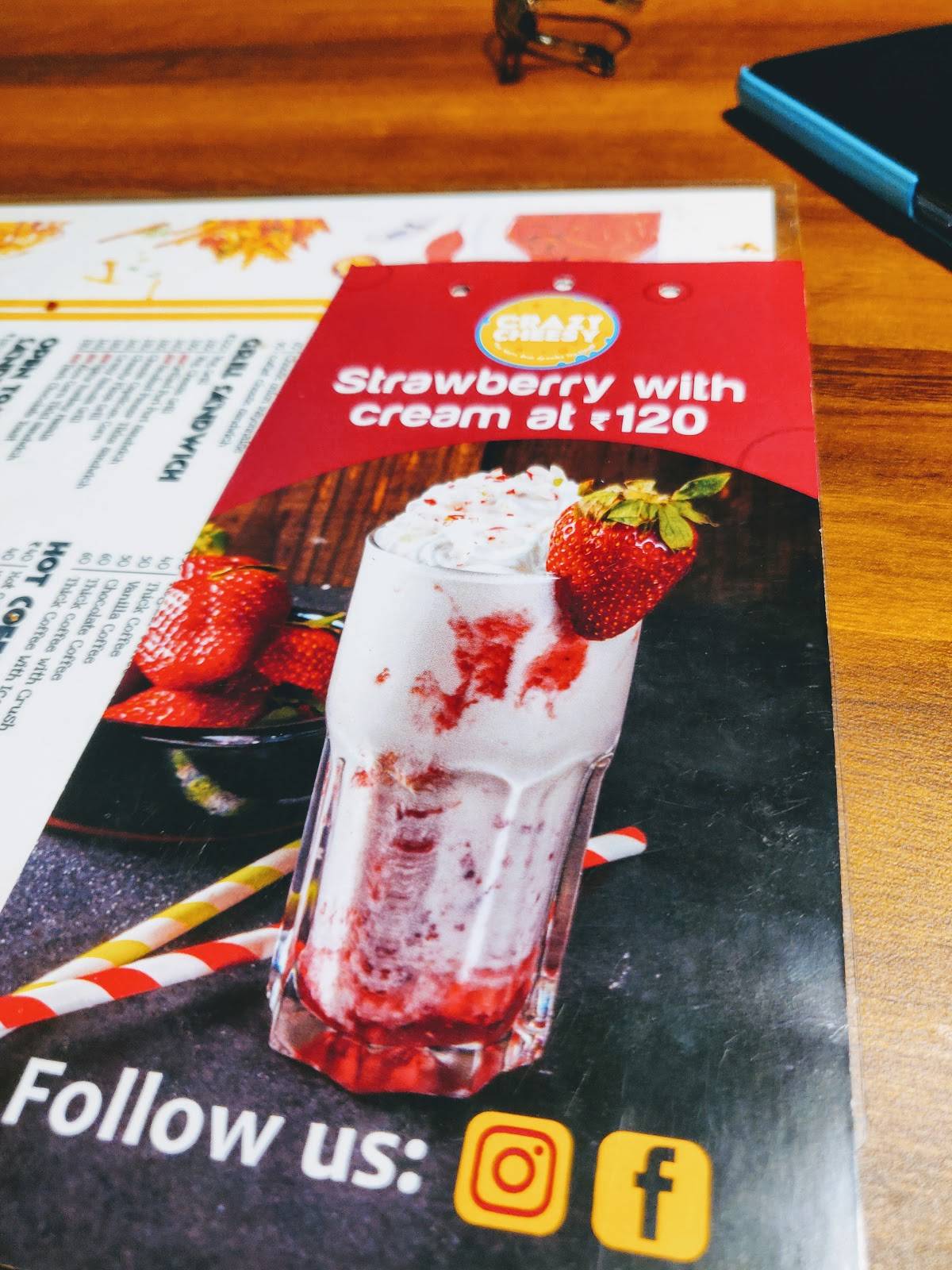Menu at Crazy Cheesy Cafe Warje, Pune