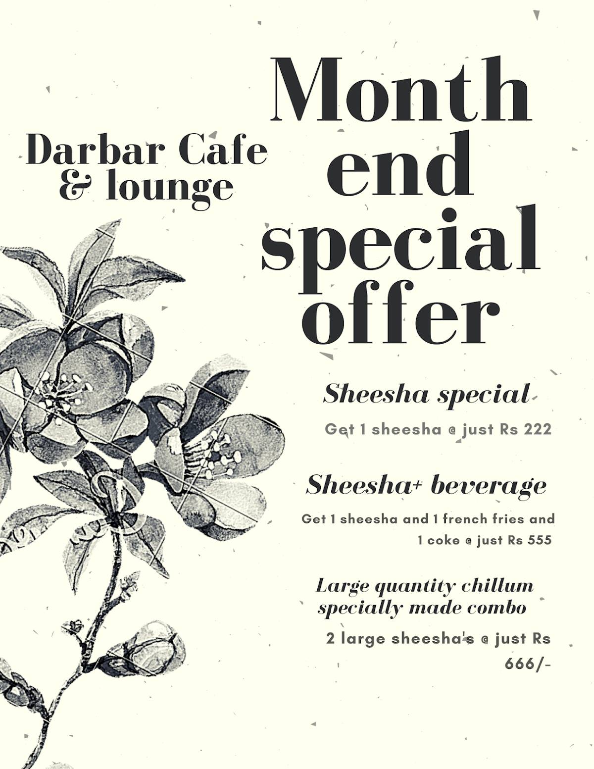 Menu at DARBAR CAFE, Bengaluru