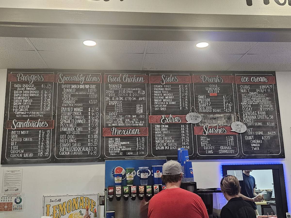 Menu at Dash Inn restaurant, Buffalo