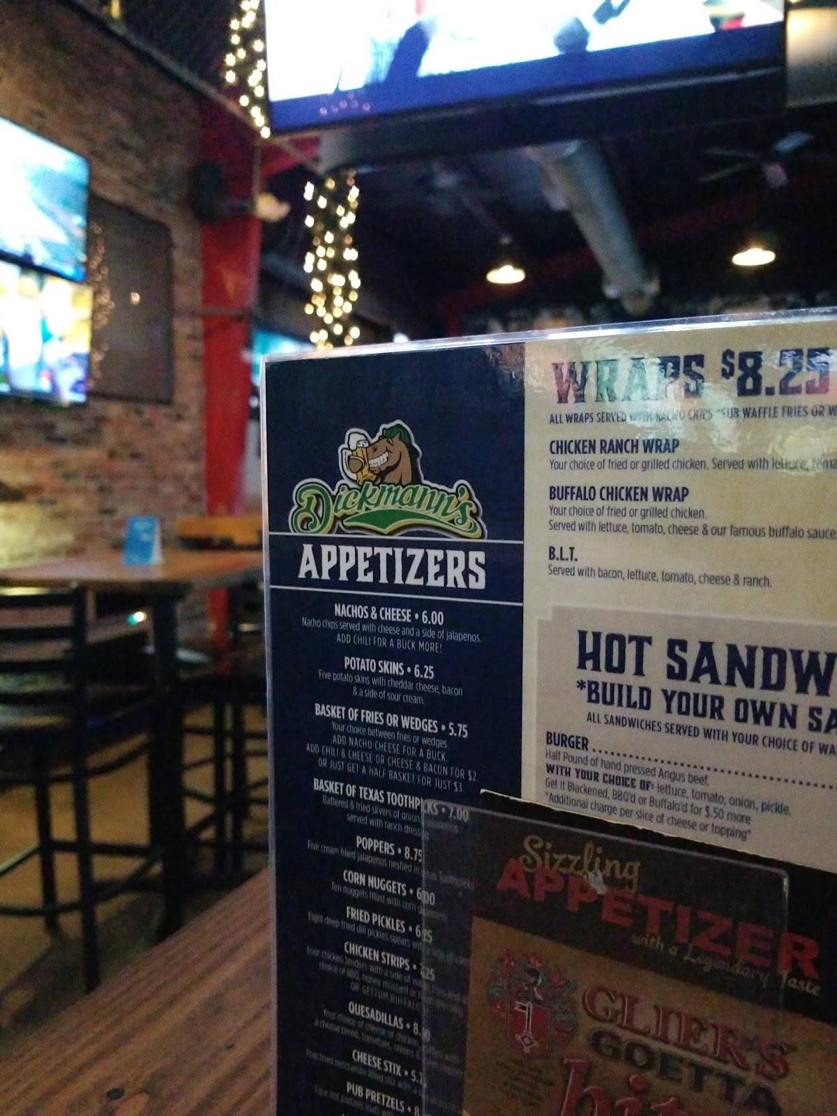 Menu at Dickmann's Sports Barn, Fort Wright