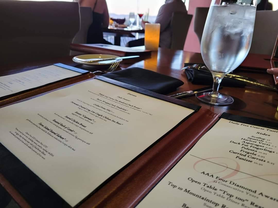 Menu at Different Pointe of View restaurant, Phoenix, N 7th St
